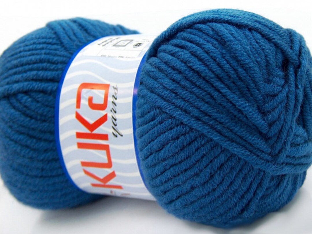 Value Pack - 3 Balls Lot - Kuka Merino Bulky Blue Knitting Yarn ...