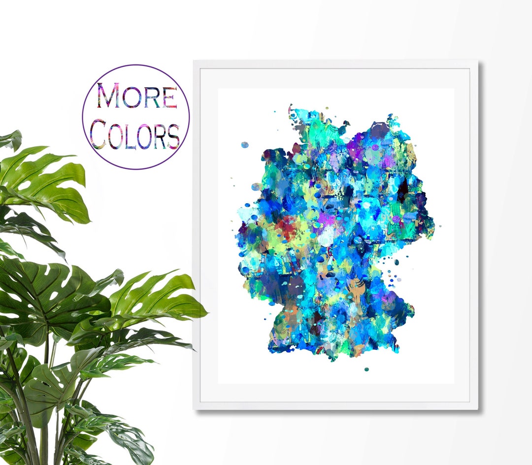 Germany Map Art Print, Poster, Wall Art, Contemporary Art, Modern Wall Décor (unframed) - Etsy