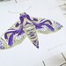Oleander Hawk Moth Screenprint Green / Purple Metallic - Etsy