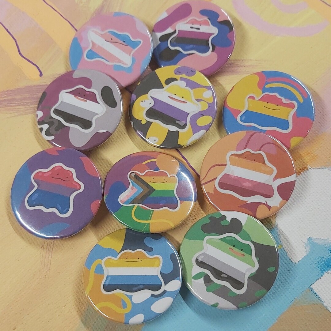 Pride Ditto Pokemon Badge, LGBTQIA+ Pin (32mm) - Etsy