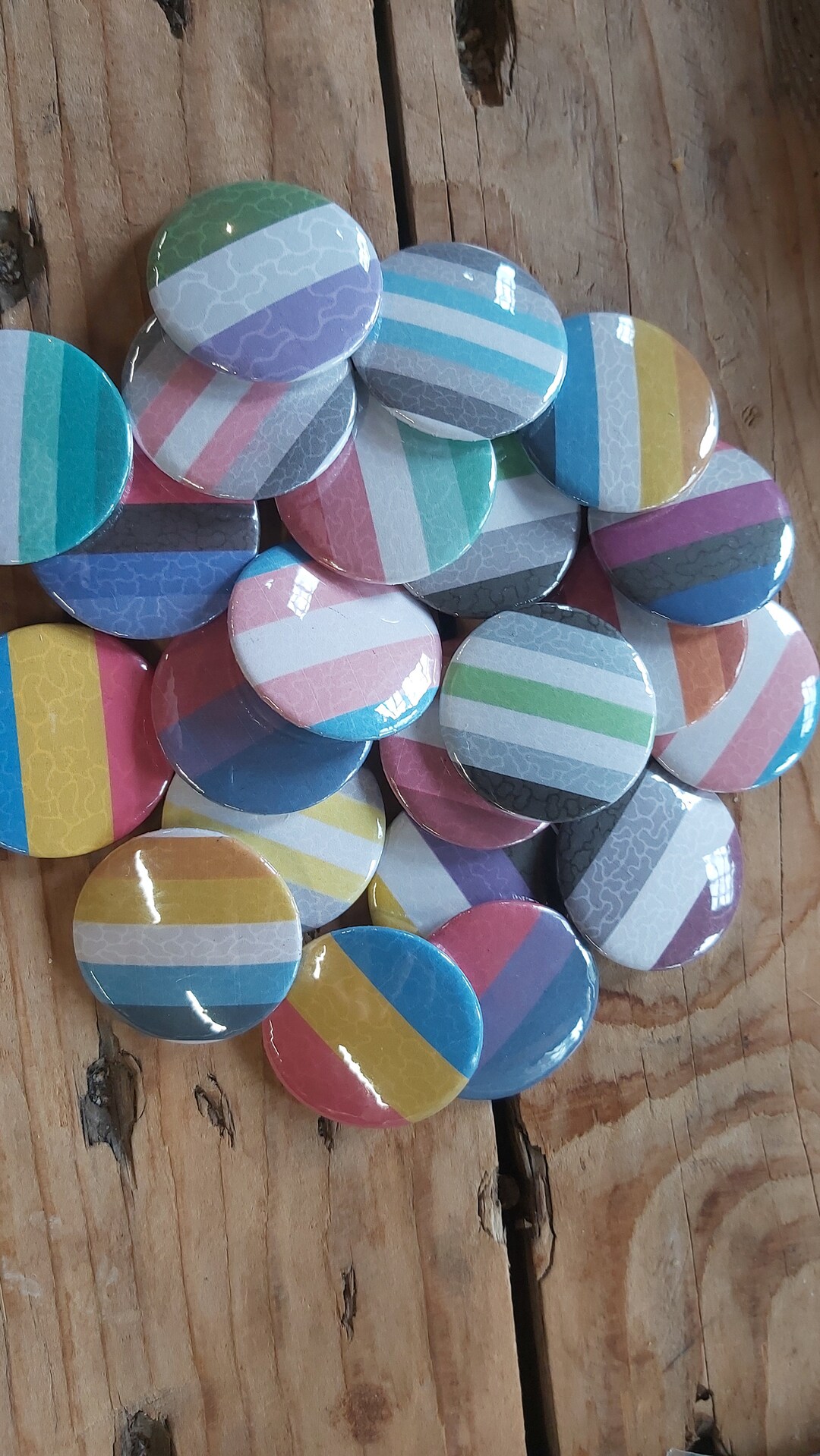 LGBTQIA Pride Flag With Blob Design Rainbow 25/ 32mm Button Badge Pin ...