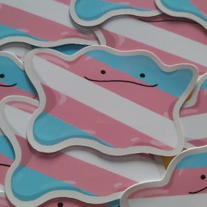 Ditto Pride Flag Pokemon Pocket Monster Human Rights Trans Rainbow Bi ...