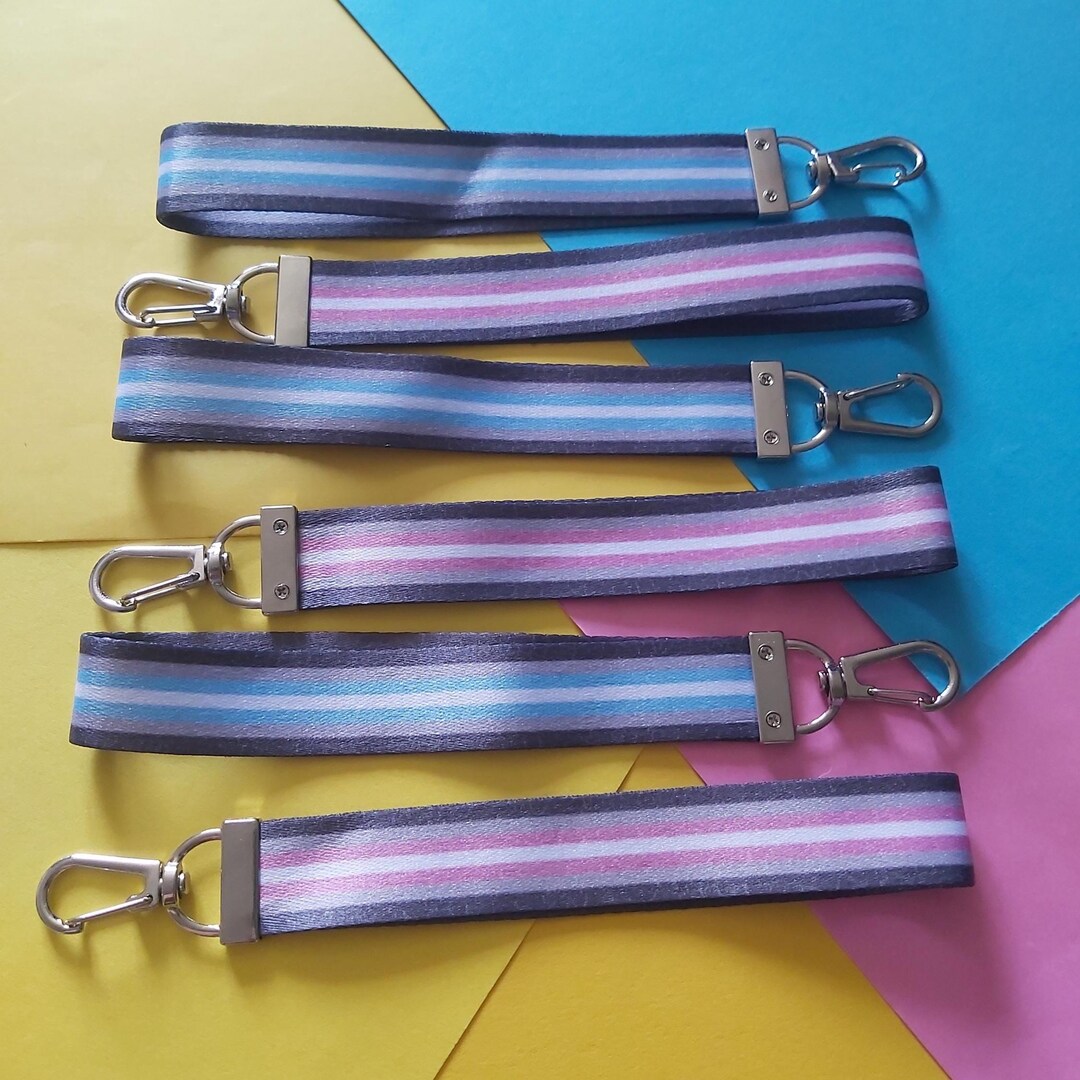 Demi Girl/boy Pride Flag Lanyard: LGBTQIA+ Cotton Keychain - Etsy