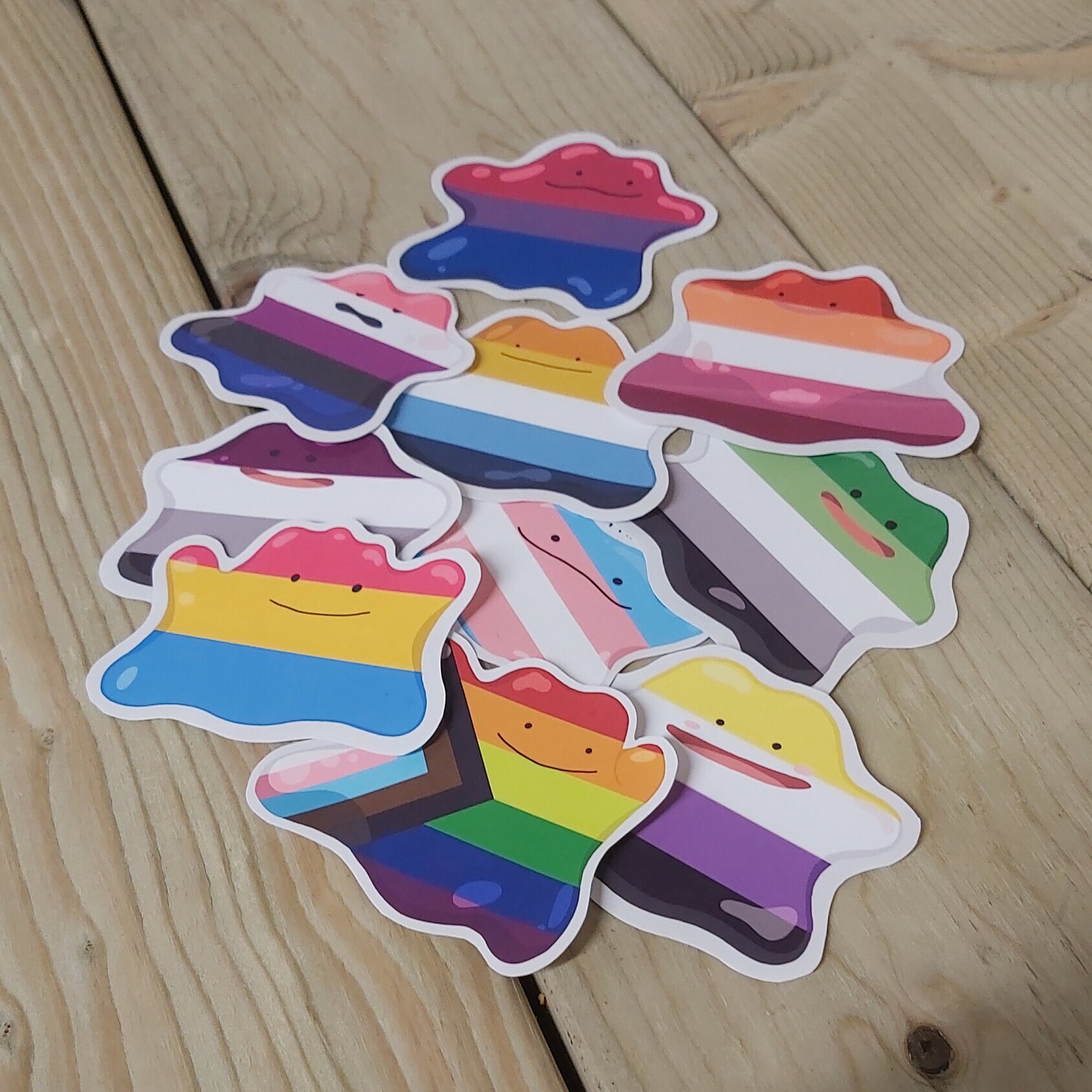 Ditto Pride Flag Pokemon Pocket Monster Human Rights Trans Rainbow Bi ...