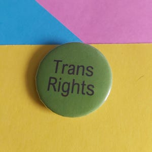 Trans Rights Charli XCX Brat Girl Summer Girly Apple Mean Girls 365 Y2K Black and Green 32mm ...