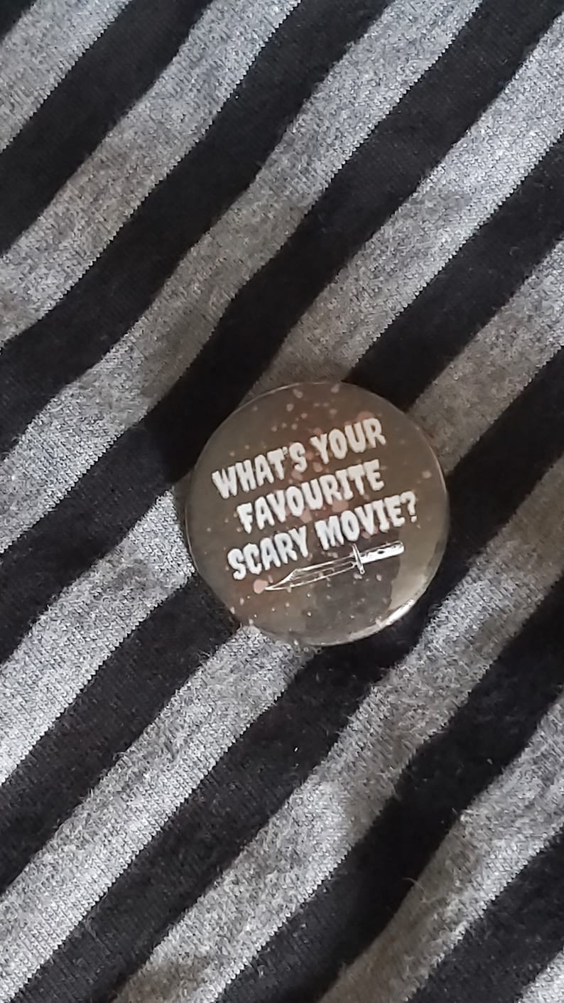 Scream Scary Movie Button Badge, Ghost Face Slasher Pin - Horror Fan ...