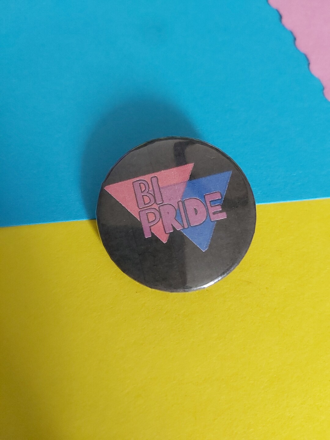 Bi Pride Biangles LGBTQIA Flag Colouurs Purple, Pink and Blue Queer ...