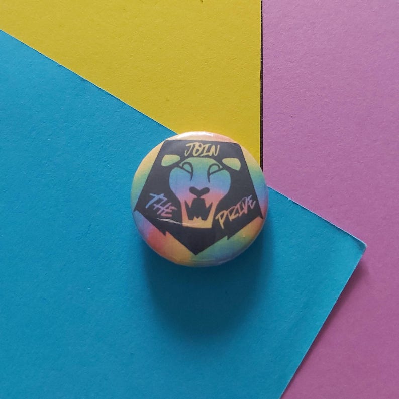 Join the Pride Saja Boys / Huntrix Logo Kpop Demon Hunters Rainbow 32mm ...