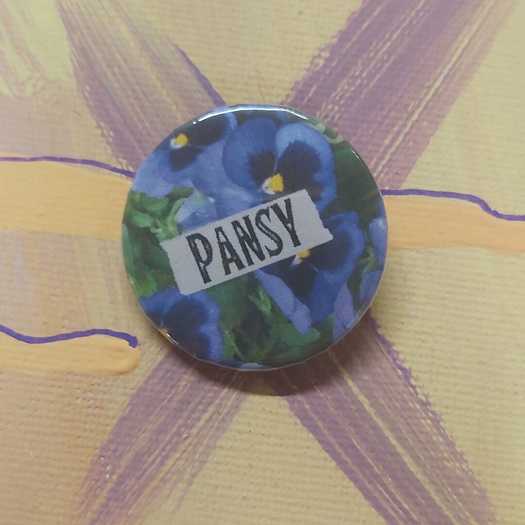 Purple Pansy Flower Power Photo Collage 25/32mm Button Badge Pin - Etsy