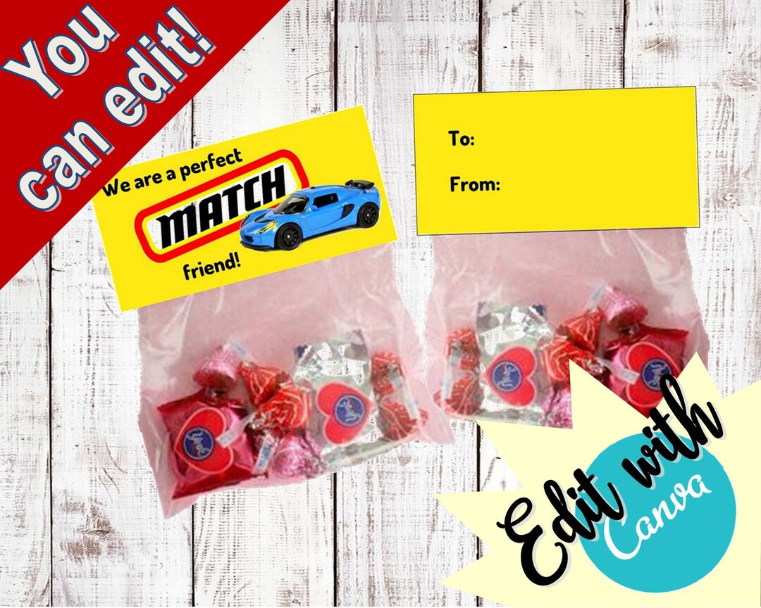 Match Box - We Are a Perfect Match, Friend - Goody Bags - Bag Toppers ...