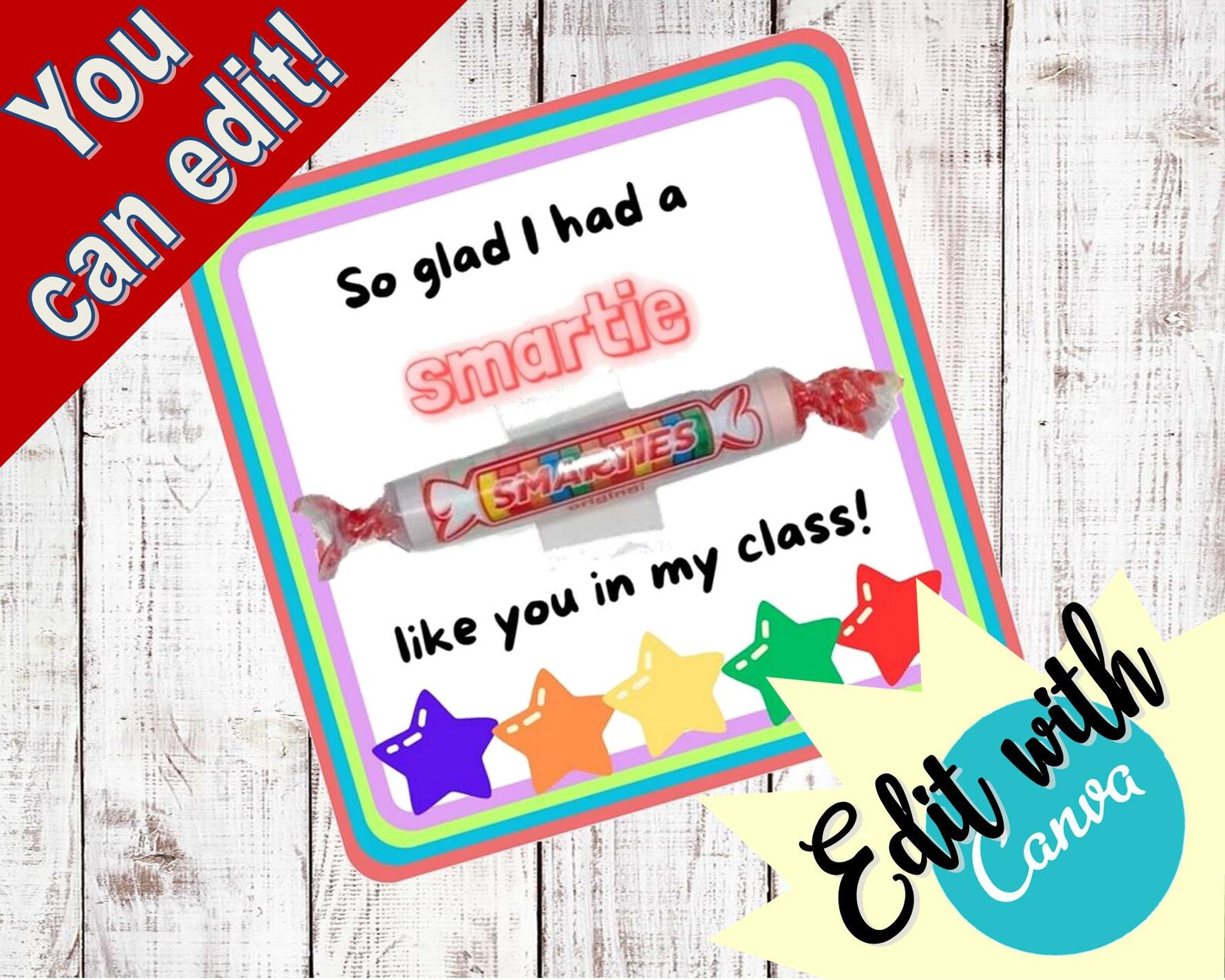 Teacher Thank You- so Glad I Had a Smartie Like You in My Class ...