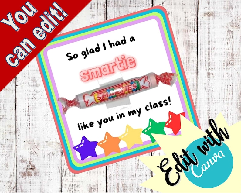 Teacher Thank You- so Glad I Had a Smartie Like You in My Class ...