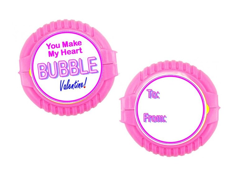 Bubble Gum - You Make My Heart Bubble Valentine -sticker - Bubble Tape ...