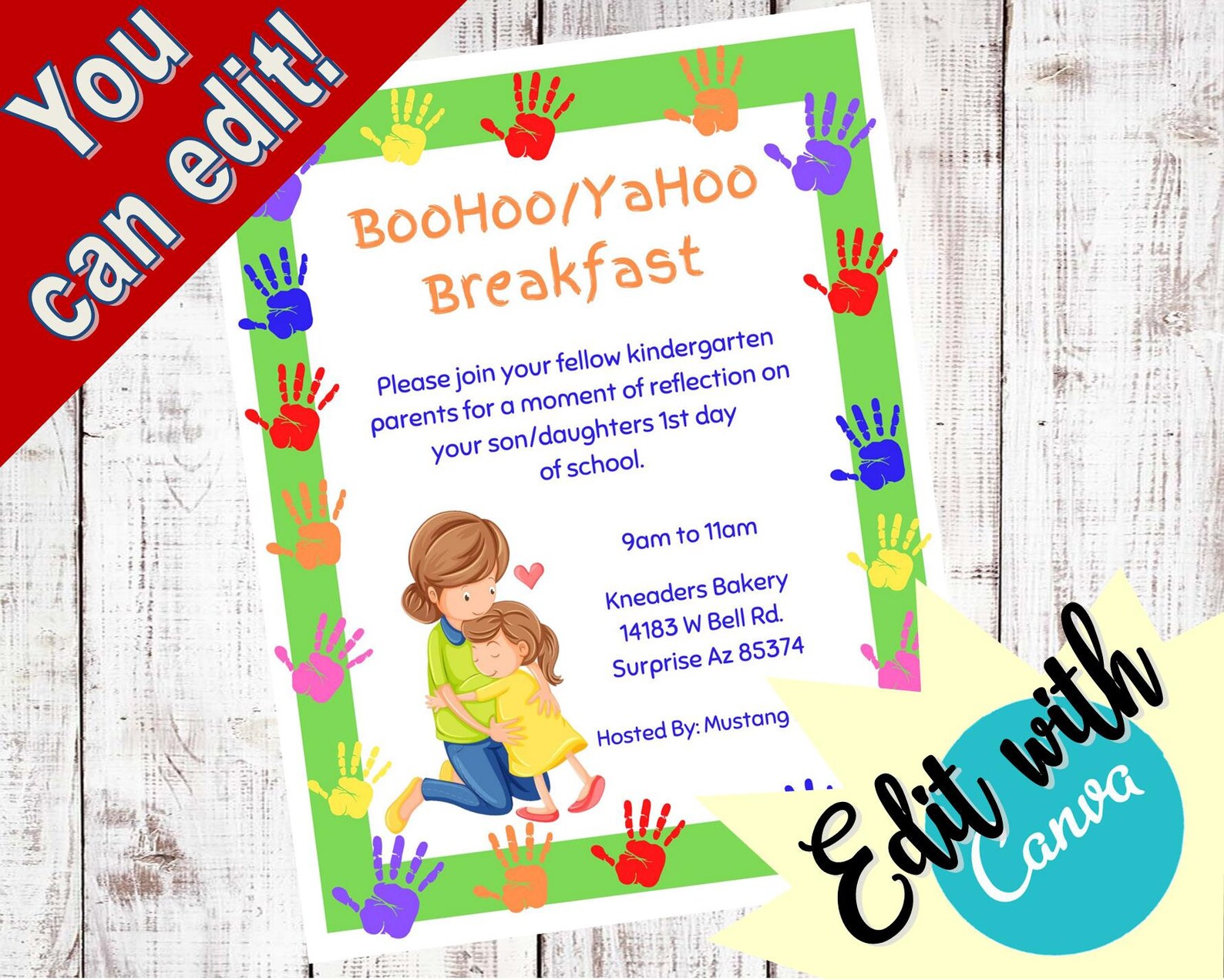 Boohoo/yahoo Breakfast - Kindergarten - School PTA Event Flyer - Etsy