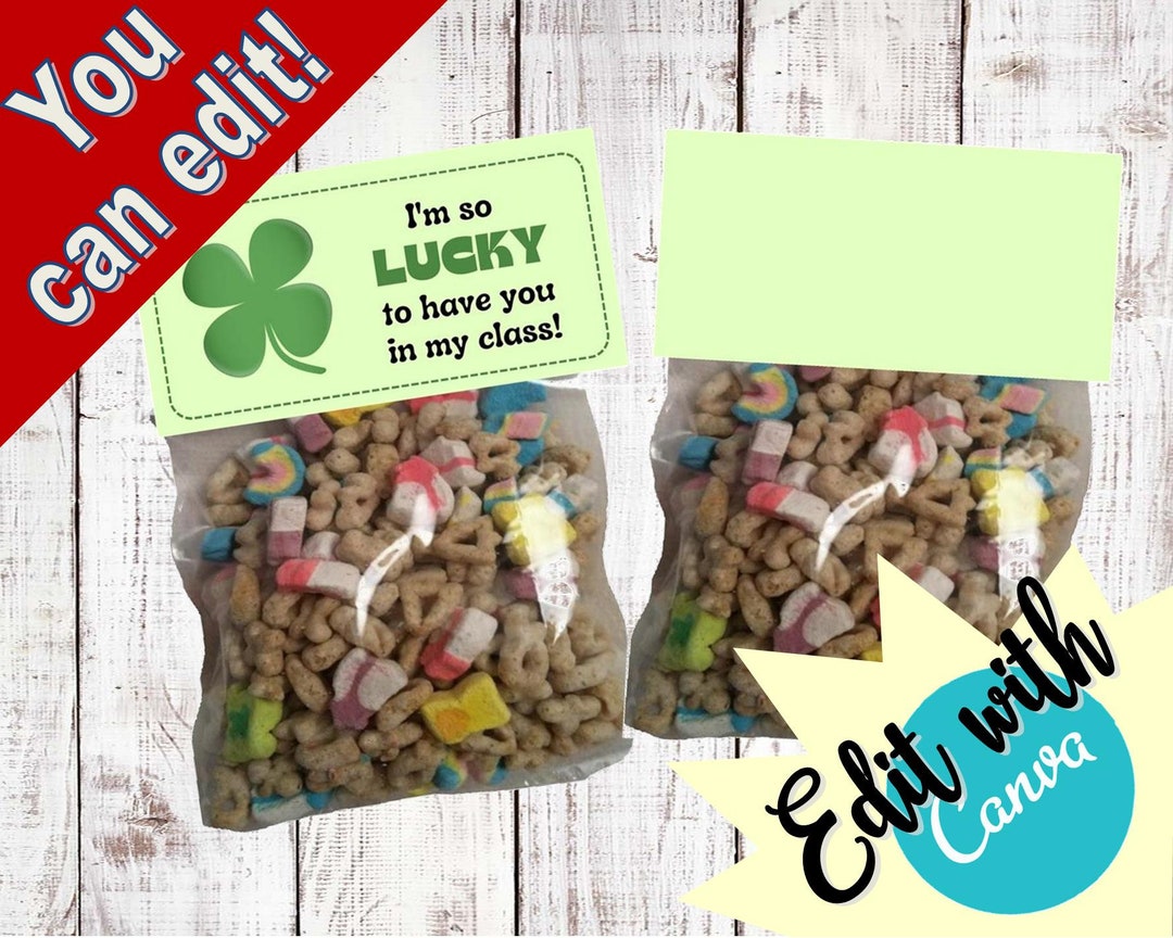 Lucky to Have You - Goody Bags - Bag Toppers - St Patricks Day - Etsy