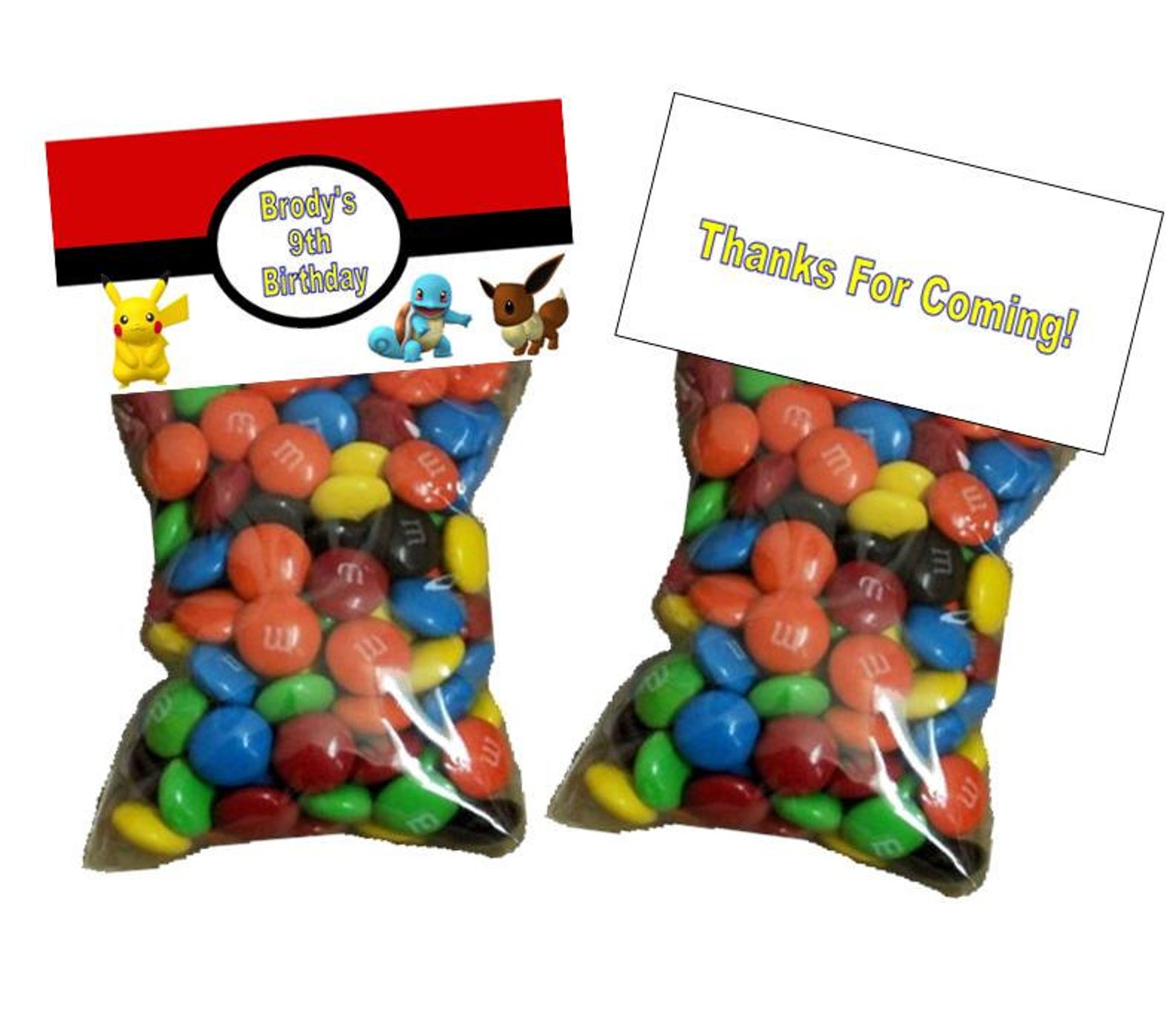 Pokemon Birthday Goody Bags Bag Toppers - Etsy