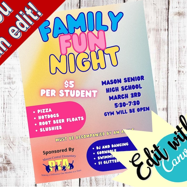 Family Fun Flyer - Etsy