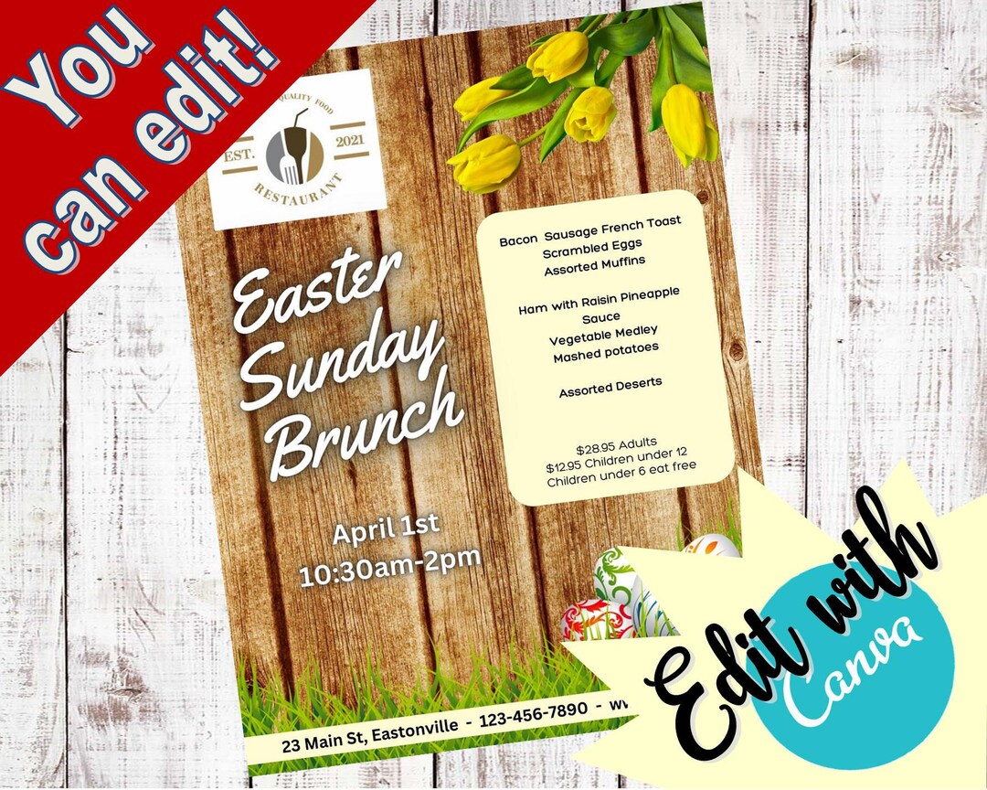 Easter - Event Flyer - Promotional Flyer - Social Media Flyer - Etsy