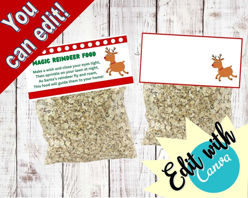 Reindeer Food - Goody Bags - Bag Toppers - Etsy