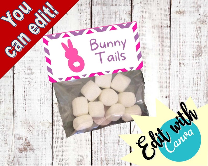Bunny Tails - Goody Bags - Bag Toppers - Easter - Etsy