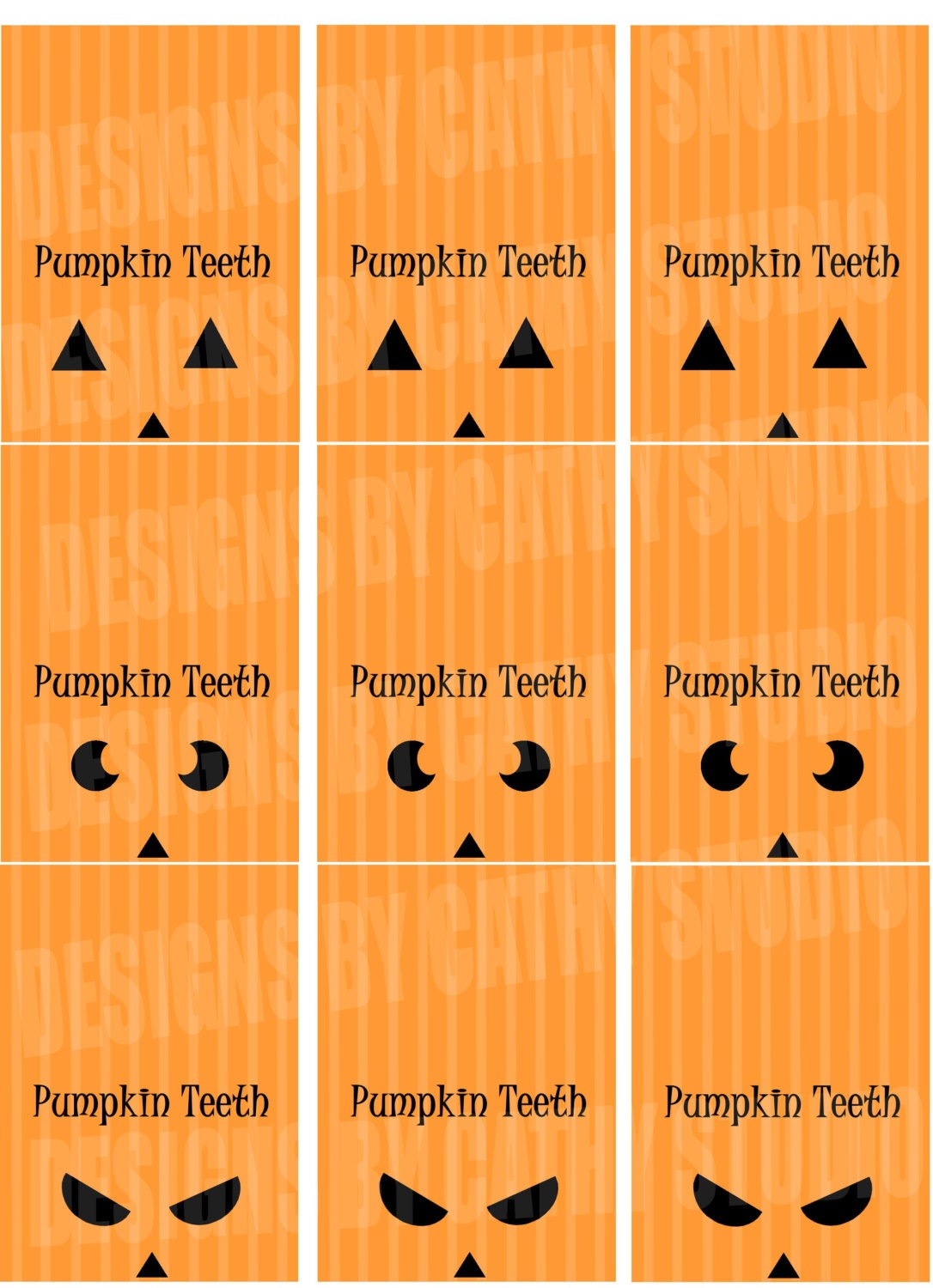 Pumpkin Teeth Bag Toppers - Etsy