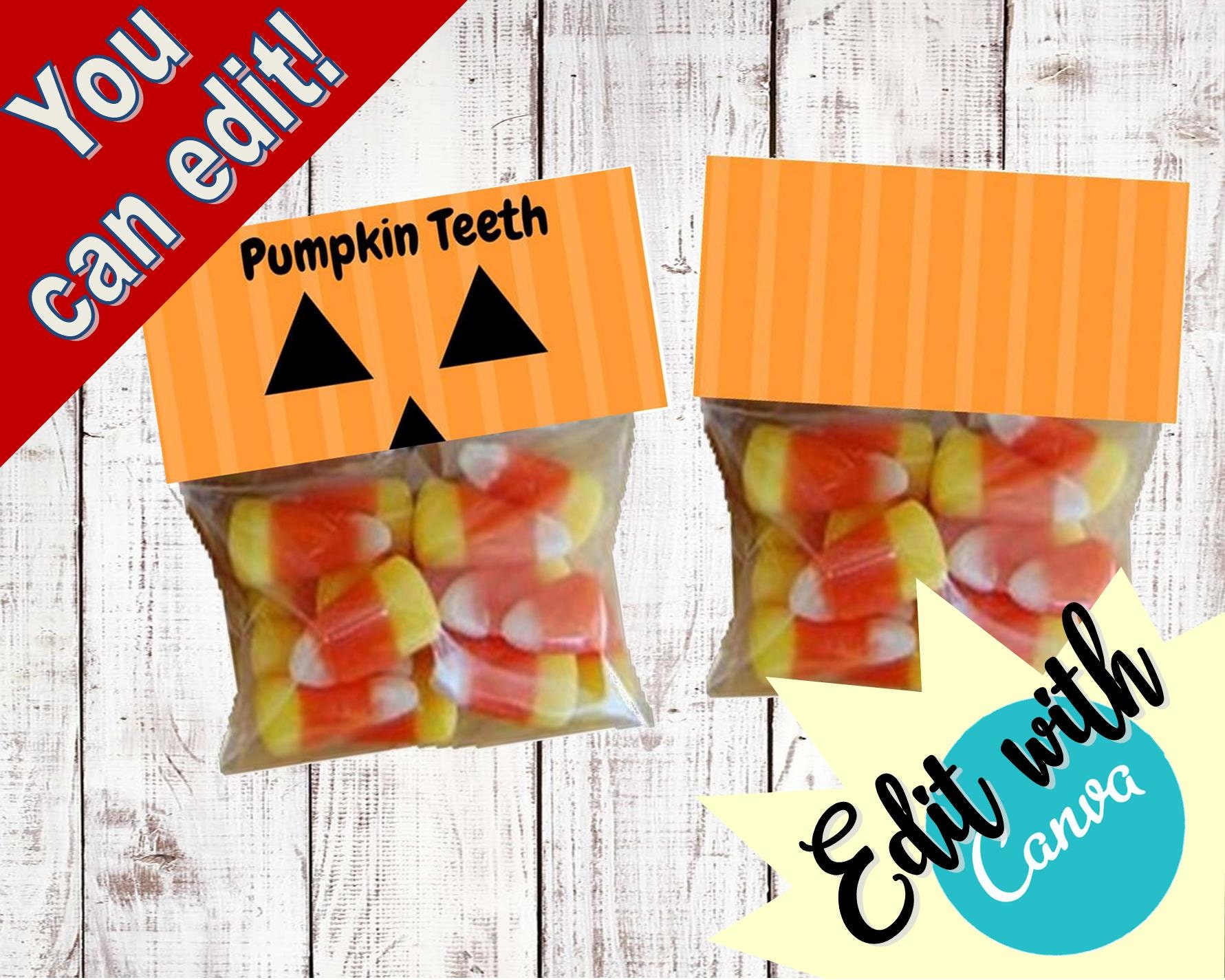 Pumpkin Teeth - Bag Toppers - Etsy