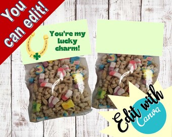 It's Your Lucky Day - Goody Bags - Bag Toppers - St Patricks Day - Etsy
