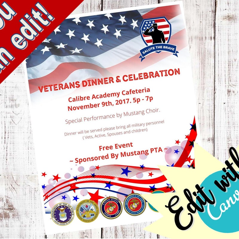 Veterans Day Invitations - Etsy