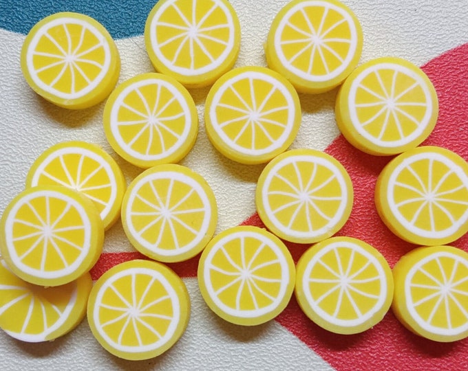 30 Tiny Clay Lemon Beads Crafts Jewelry Making Fruit Beads 197 - Etsy