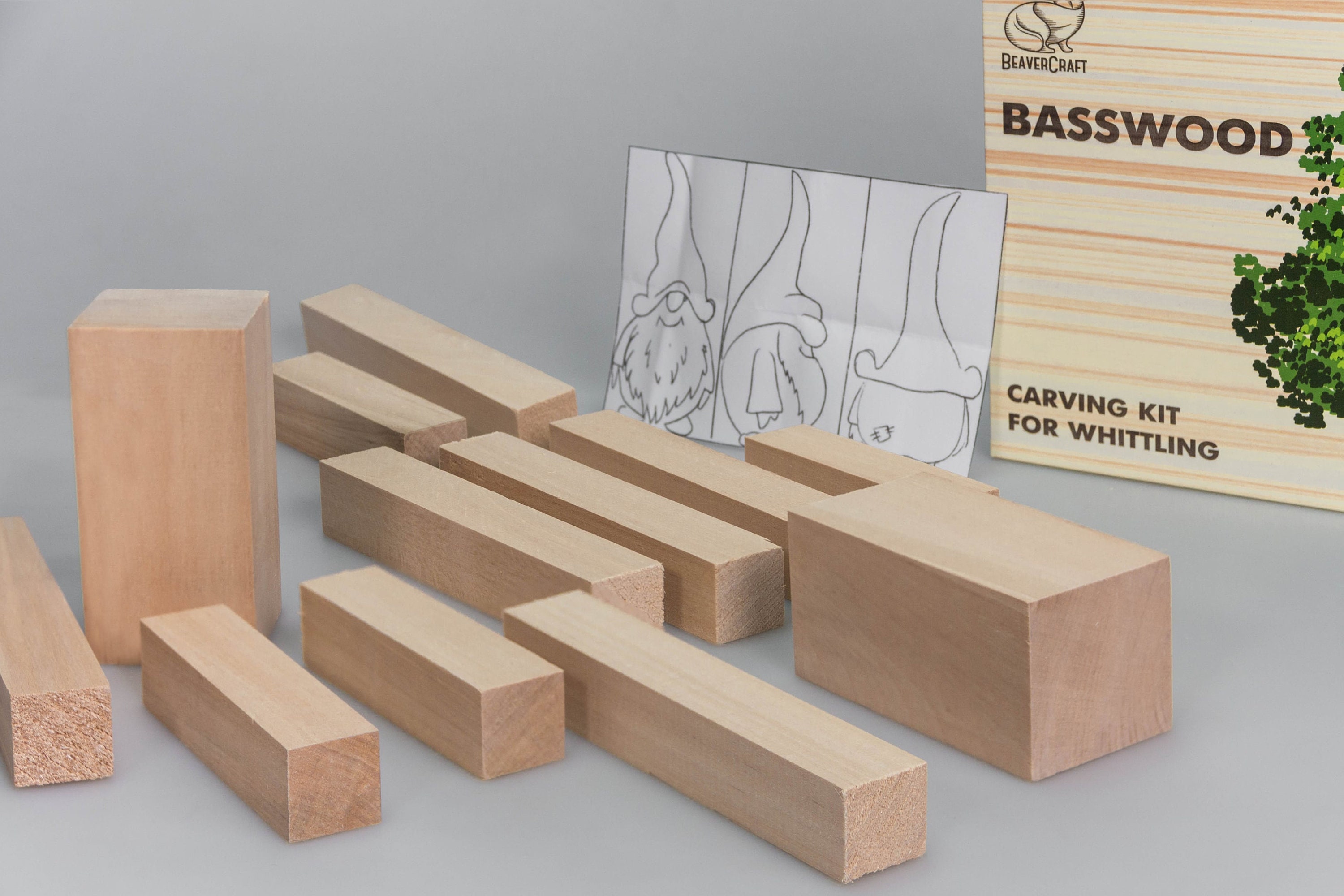 Premium Set of Basswood Carving Blocks 12 Pcs BW12 Beavercraft | Etsy