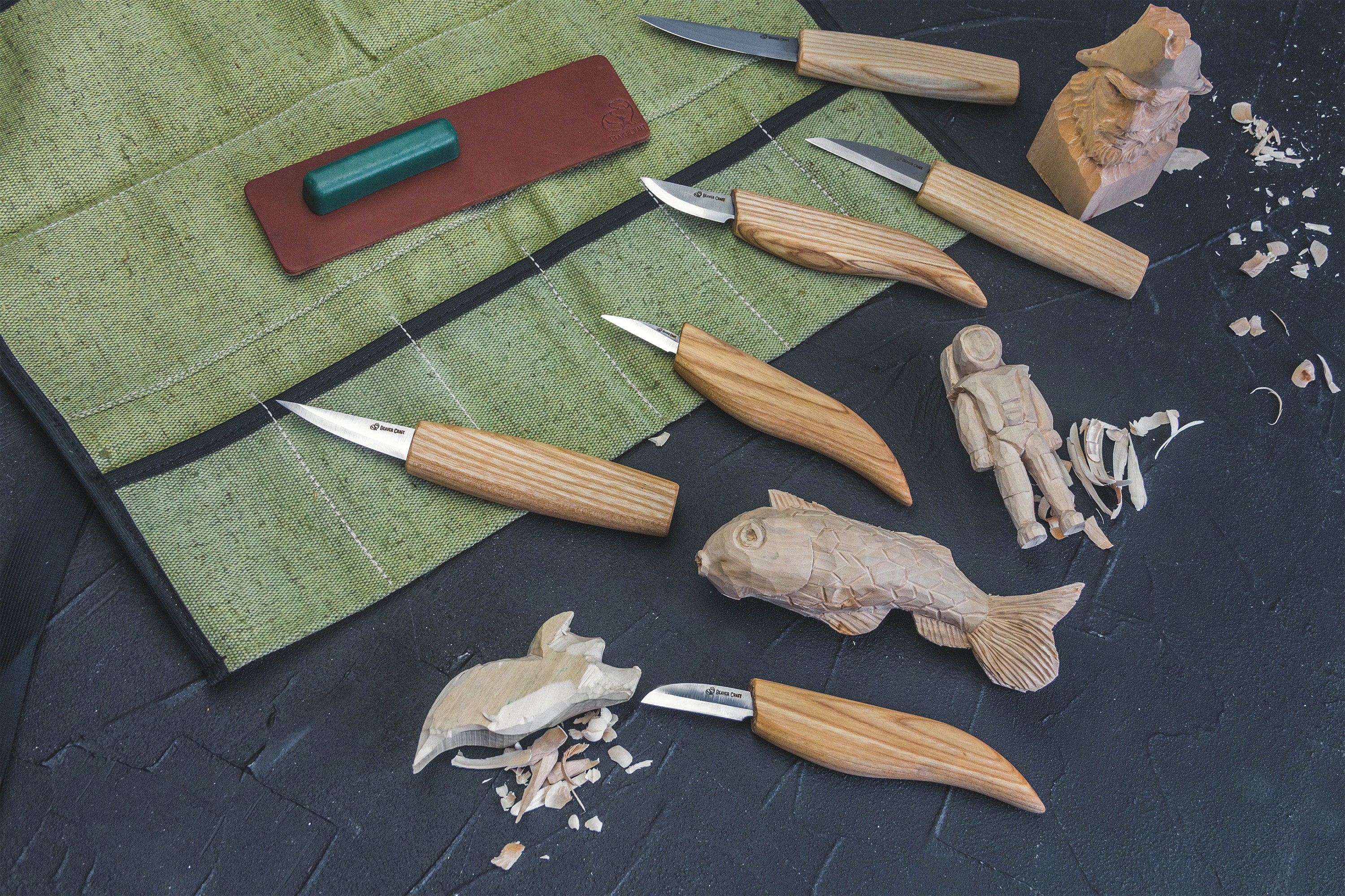 Basic Wood Carving Knives Set Beavercraft S58 - Etsy