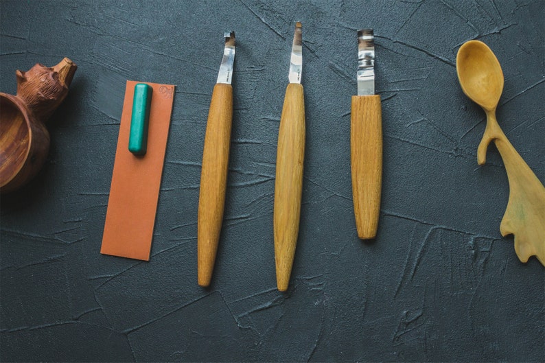 Spoon and Kuksa Carving Set With Hook Knives Beavercraft | Etsy