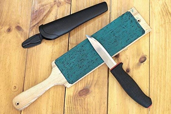 Craft Supplies & Tools Blade Razor Leather Strope with Wood Base ...