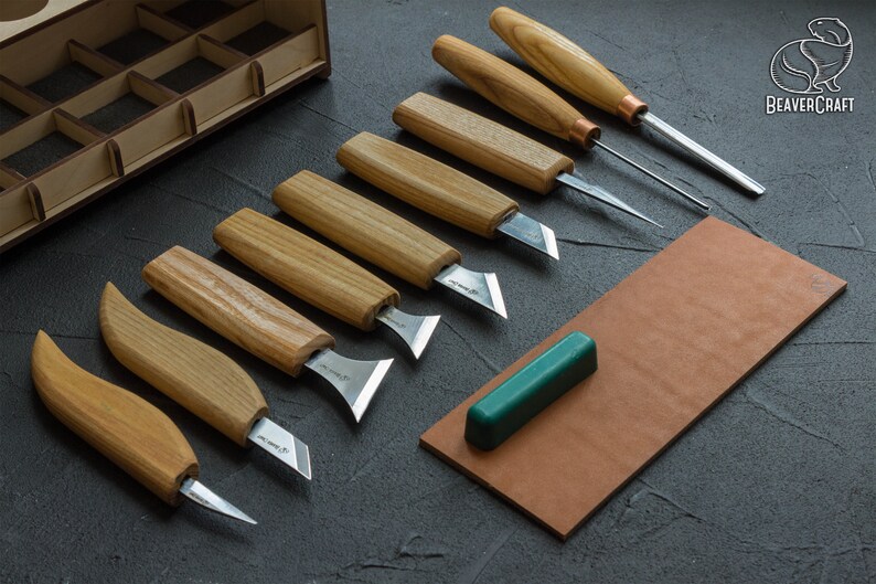 Wood Carving Set of 9 Tools Professional Wood Carving Set Wood - Etsy