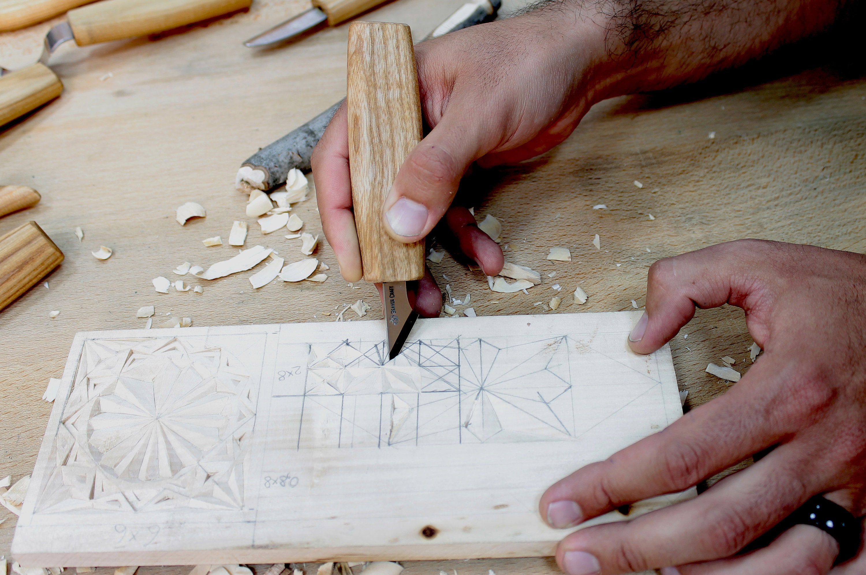 Chip carving knife wood carving tools marking knife knife wood | Etsy