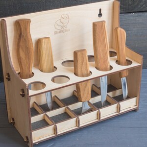 Tool Rack Plywood Tool Storage Rack Tools Knives Chisels | Etsy