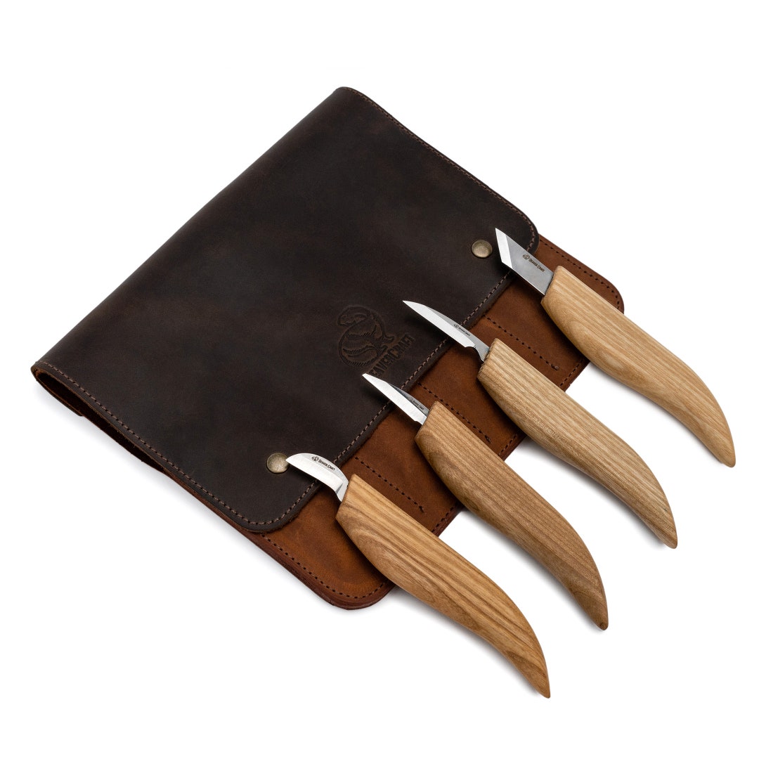 Deluxe Chip Carving Set With Leather Tool Case Beavercraft S62 - Etsy