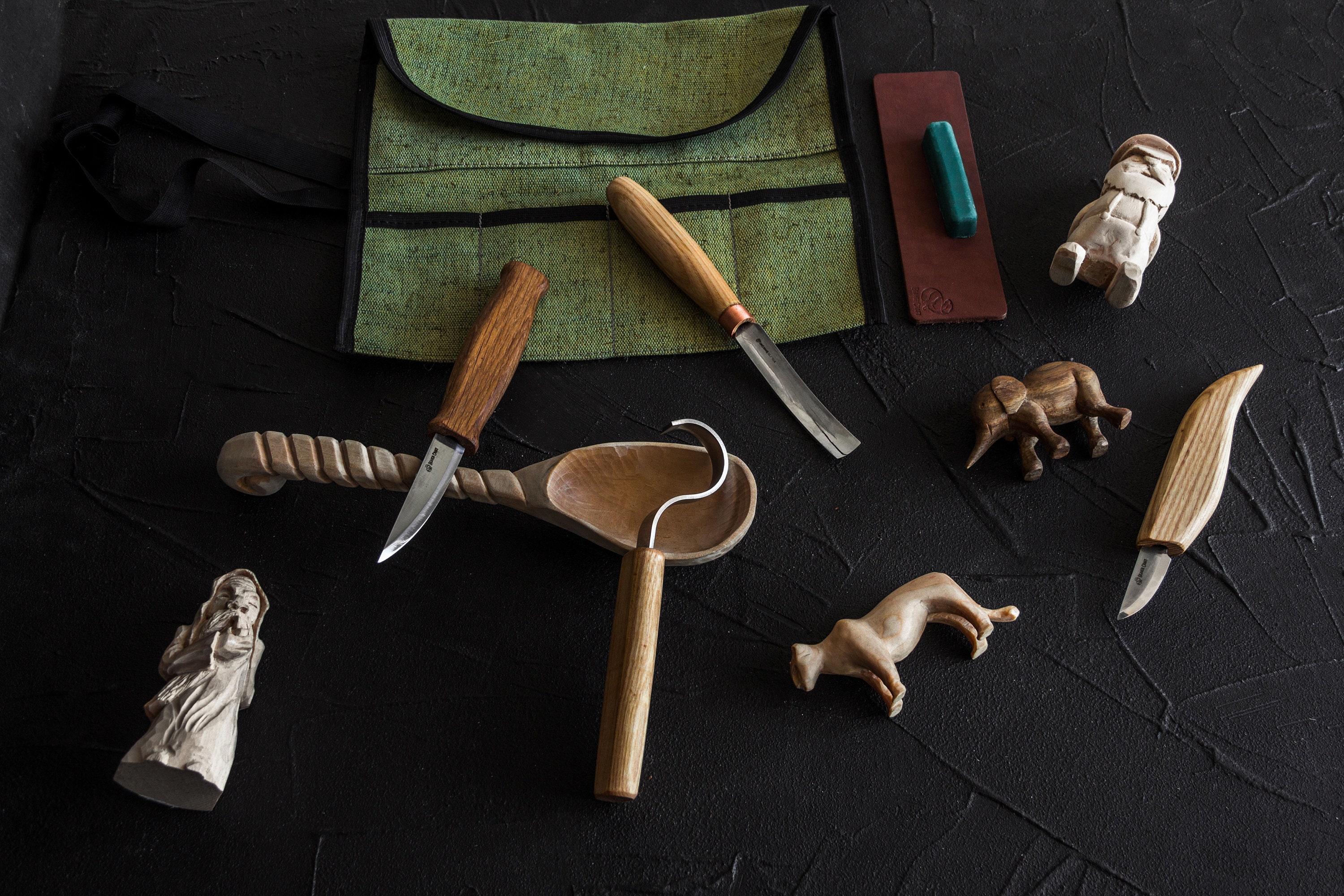 Spoon and Kuksa Carving Professional Set With Knives and Strop - Etsy