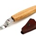 Wood Carving Hook Knife + Leather Sheath for Spoon Carving Kuksa ...
