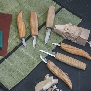 Basic Wood Carving Knives Set Beavercraft S58 - Etsy