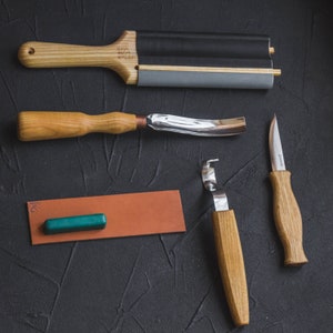 Spoon and Kuksa Cup Carving Professional Set With Knives, Bent Gouge ...