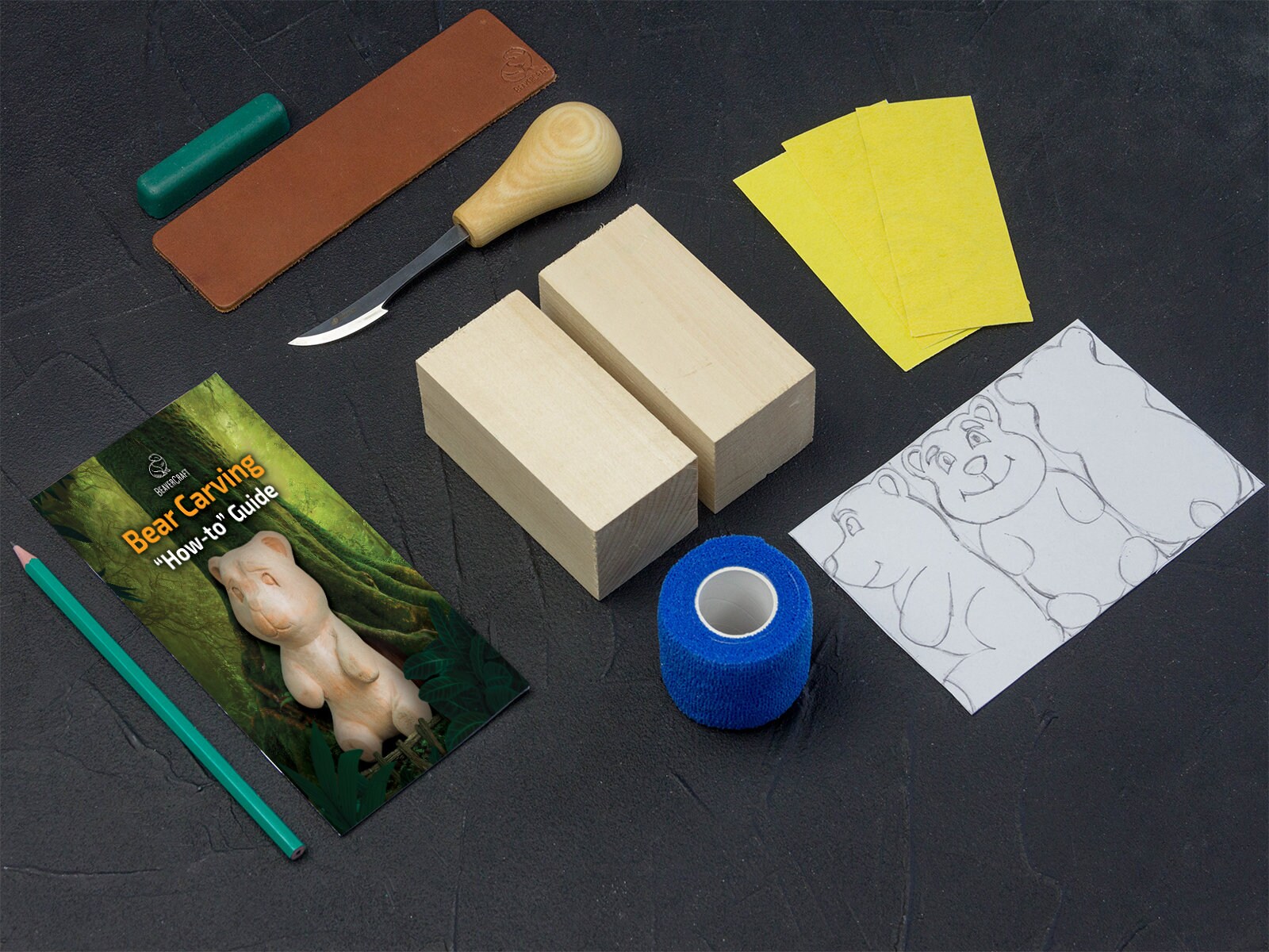 DIY05 Bear Carving Kit Complete Starter Whittling Kit for - Etsy