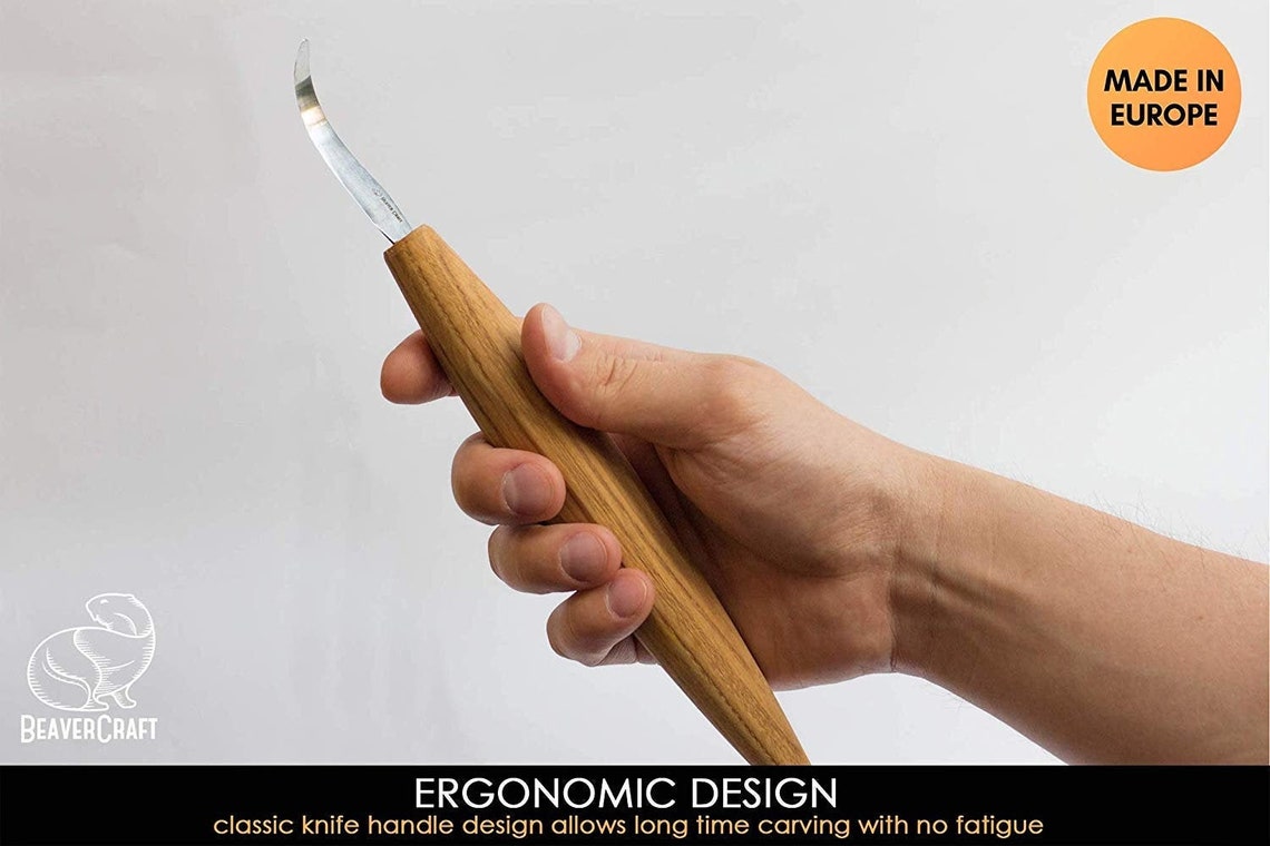 Spoon Carving Knife Open Curved Knife with Leather Sheath | Etsy