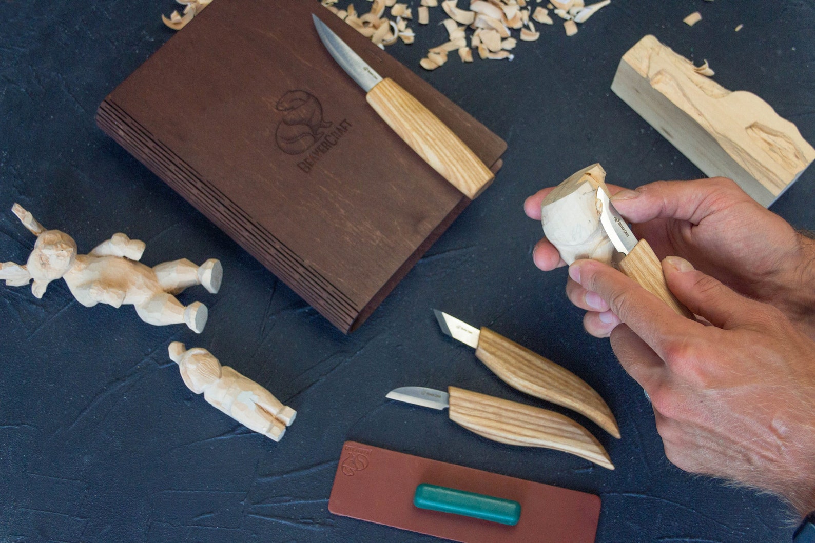 Basic Knives Set of 4 Knives Woodcarving Knives Wood Carving - Etsy