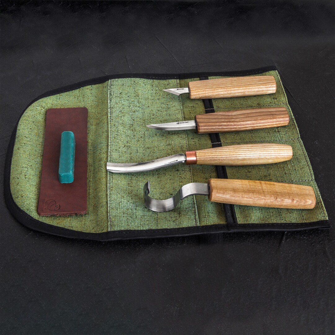 S49 Wood Carving Tool Set for Spoon Carving With Compact Chisel - Etsy