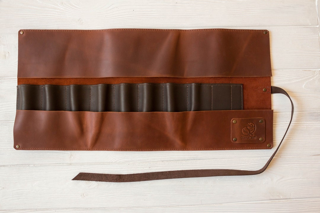 Leather Tool Roll for Wood Carving Tools Genuine Leather Tool Roll ...