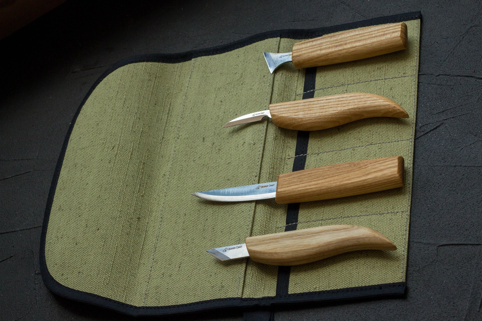 Set of Woodcarving Whittling Knives With a Tool Roll - Etsy