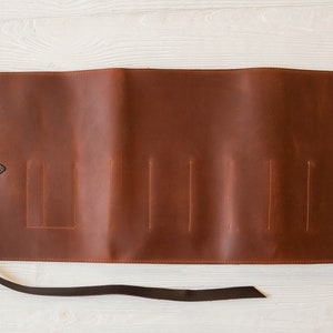 Leather Tool Roll for Wood Carving Tools Genuine Leather Tool Roll ...