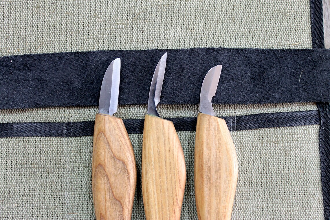 Chip carving knives set woodcarving tools 3 basic knives | Etsy