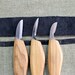 Chip Carving Knives Set Woodcarving Tools 3 Basic Knives Leather Strop ...